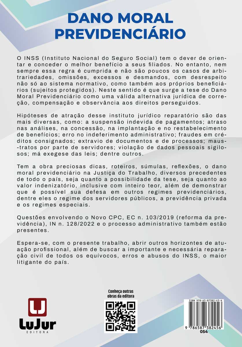 Dano Moral PrevidenciÁrio 6ª Edição Lujur Editora